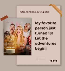 3800+ 18th Birthday Captions For Instagram (2026) Funny