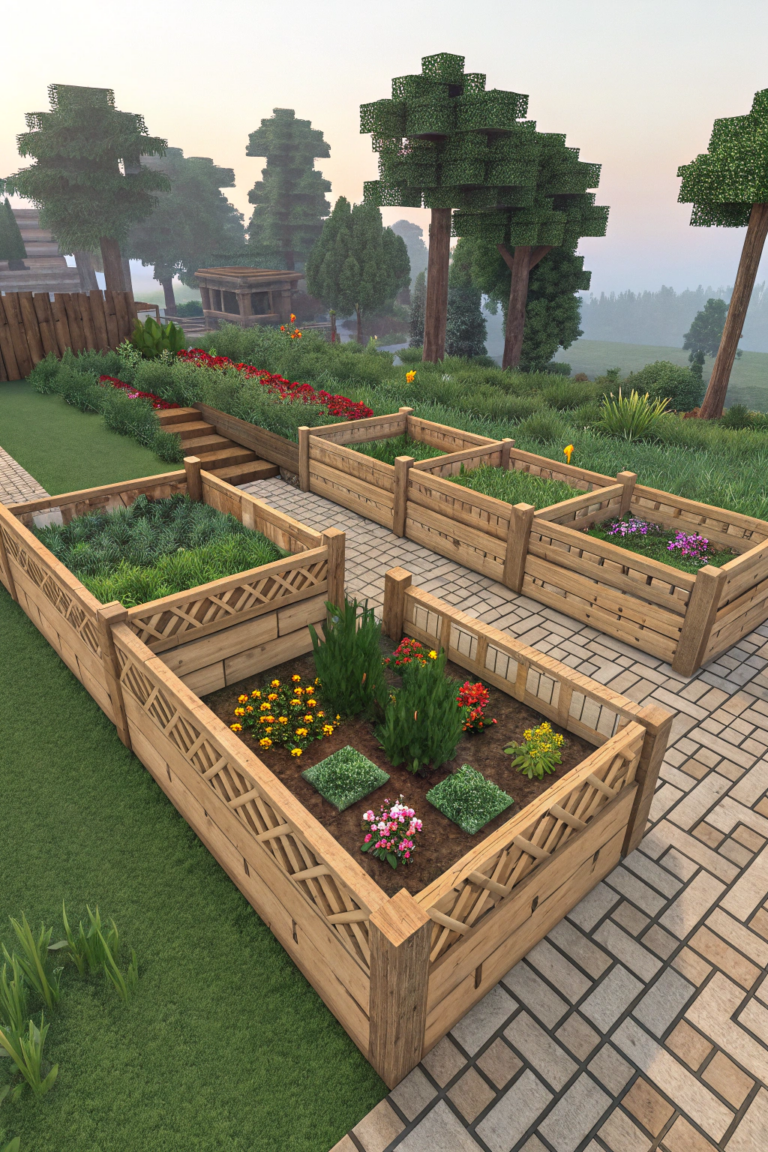15+ Stunning Minecraft Bed Garden Ideas You Need to Try!