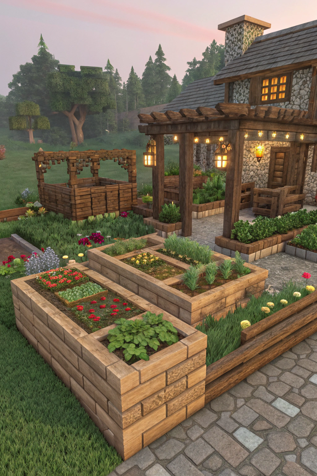 15+ Stunning Minecraft Bed Garden Ideas You Need to Try!