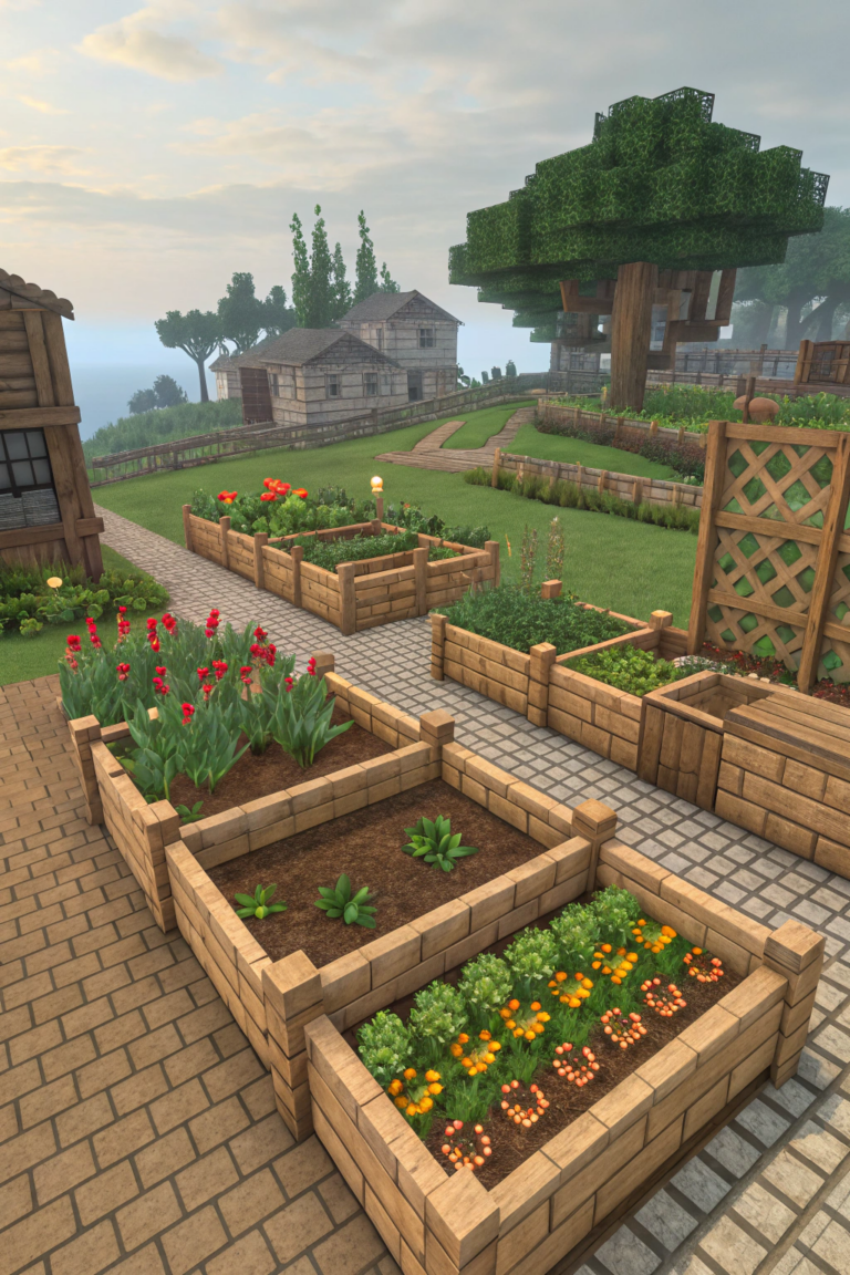 15+ Stunning Minecraft Bed Garden Ideas You Need to Try!