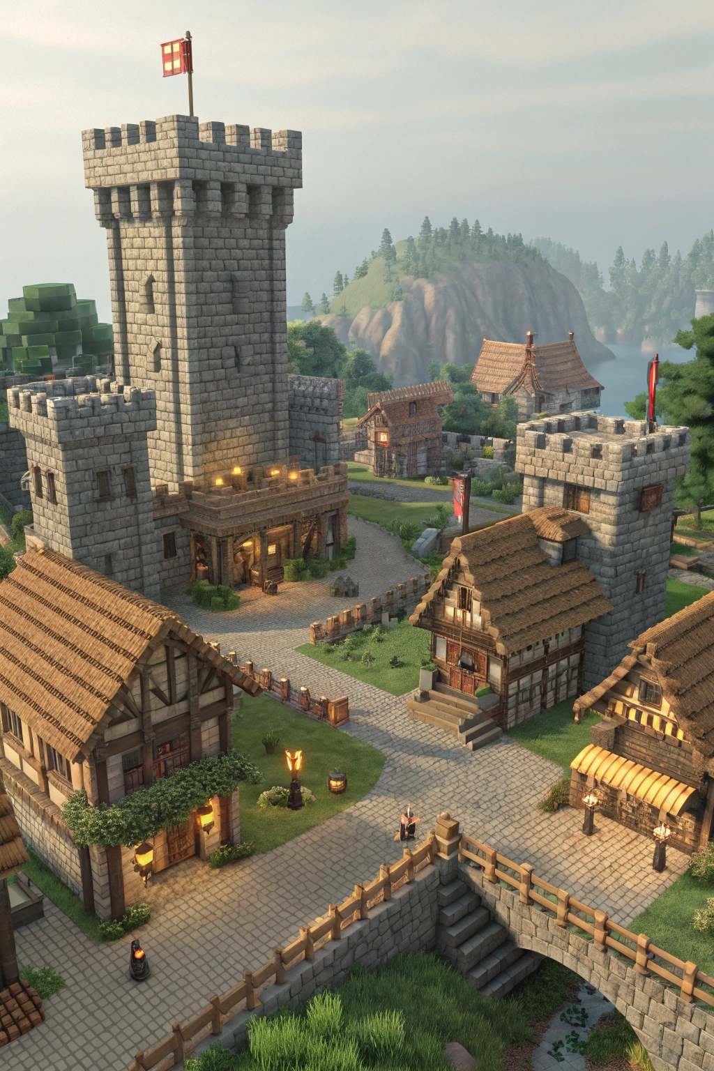 11 Best Minecraft Town Ideas: Best Buildings & Design Tips