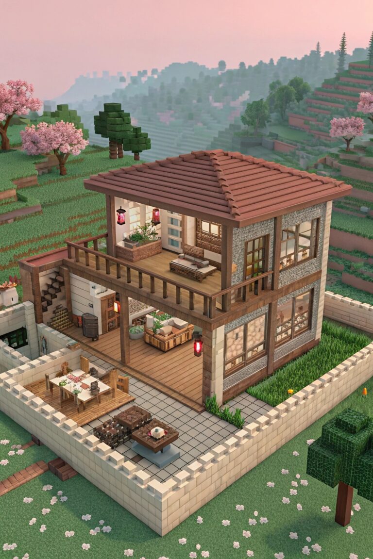 12 Cherry Blossom House Minecraft Builds: Pink Paradise Awaits