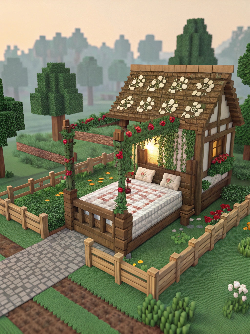 19 Minecraft Bed Designs : Stylish and Cozy Sleeping