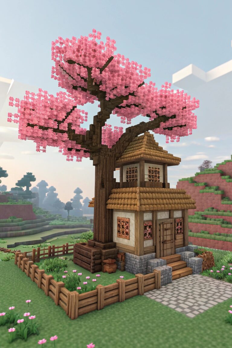 12 Cherry Blossom House Minecraft Builds: Pink Paradise Awaits