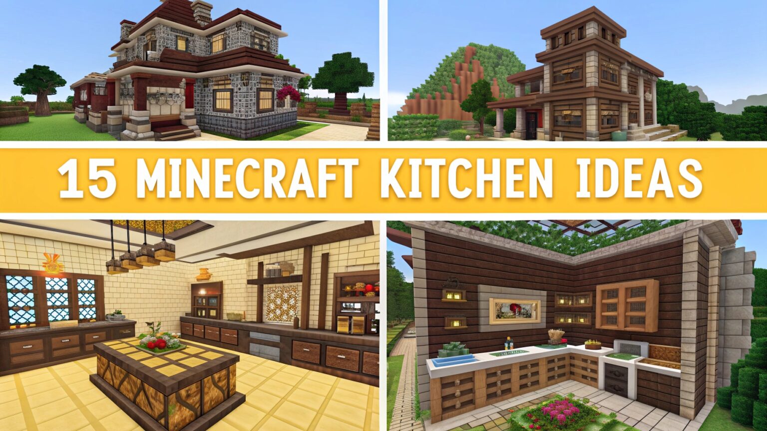 15 Minecraft Kitchen Ideas : Stylish and Functional Designs