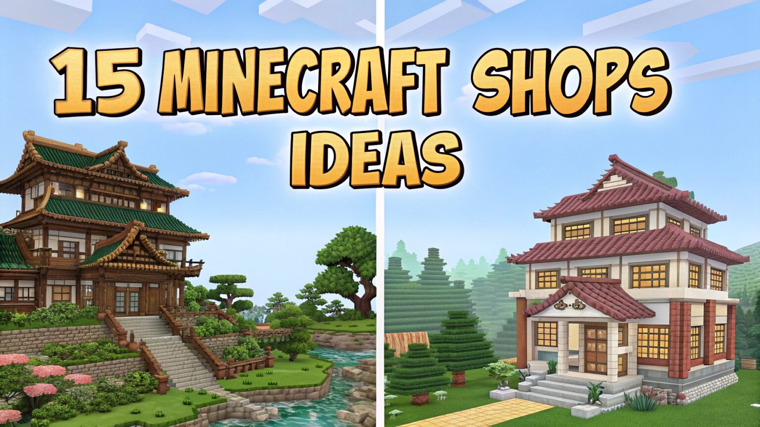 15 Minecraft Shops Ideas (2025): Design Your Town