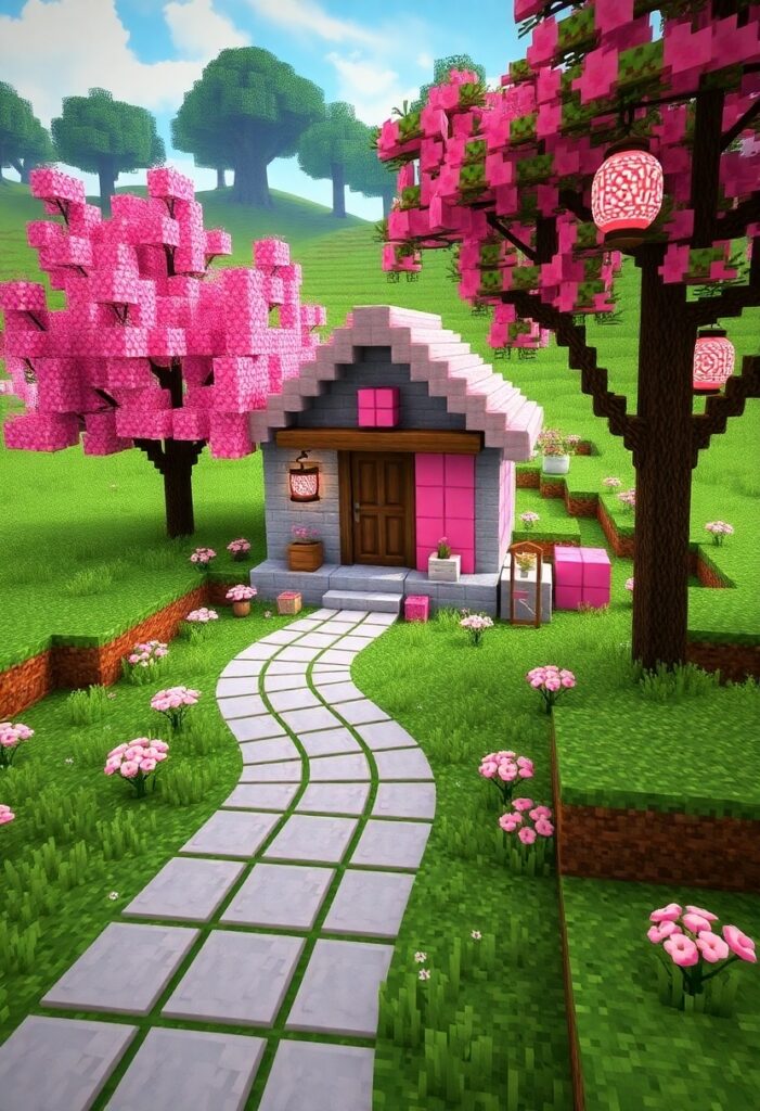 12 Cherry Blossom House Minecraft Builds: Pink Paradise Awaits