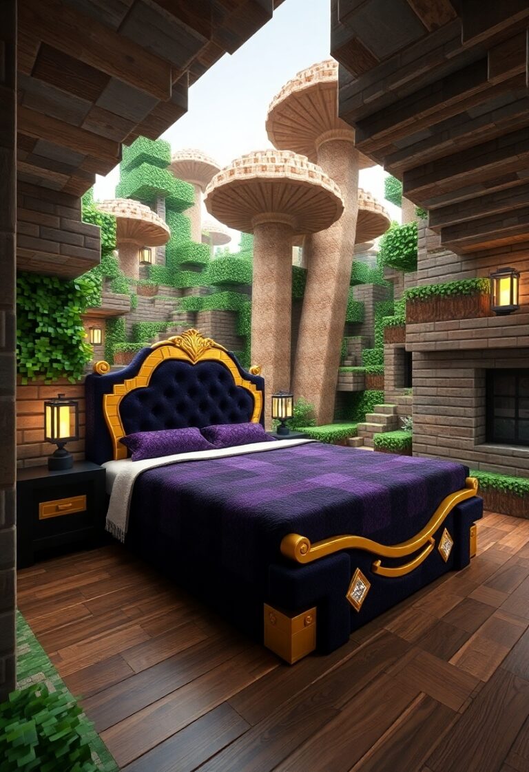 19 Minecraft Bed Designs : Stylish and Cozy Sleeping