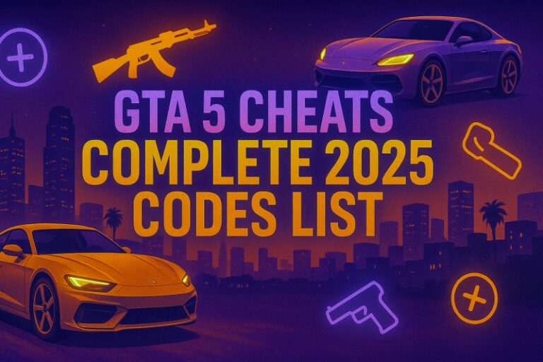 All GTA 5 Cheat Codes List julio 2025 (PC, PS5, Xbox)