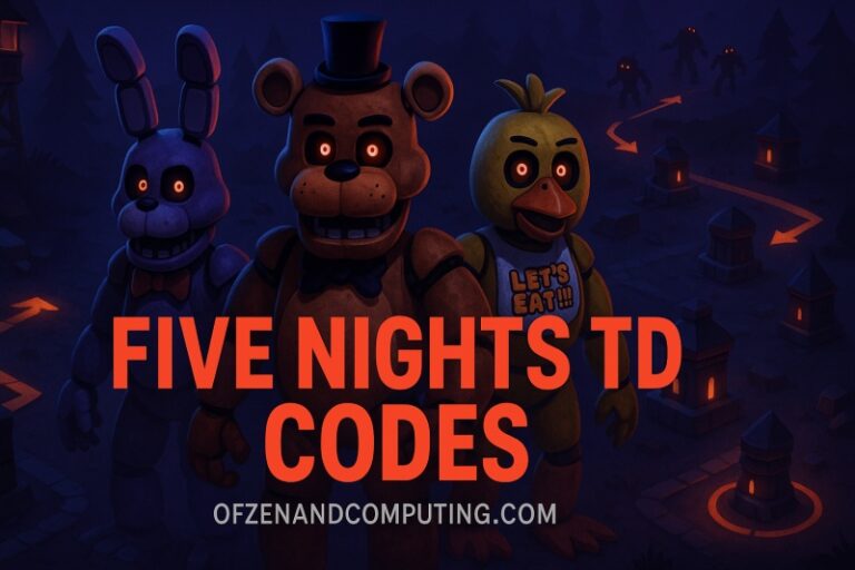 Five Nights TD Codes (December 2025) 28 NEW FNTD Active Codes