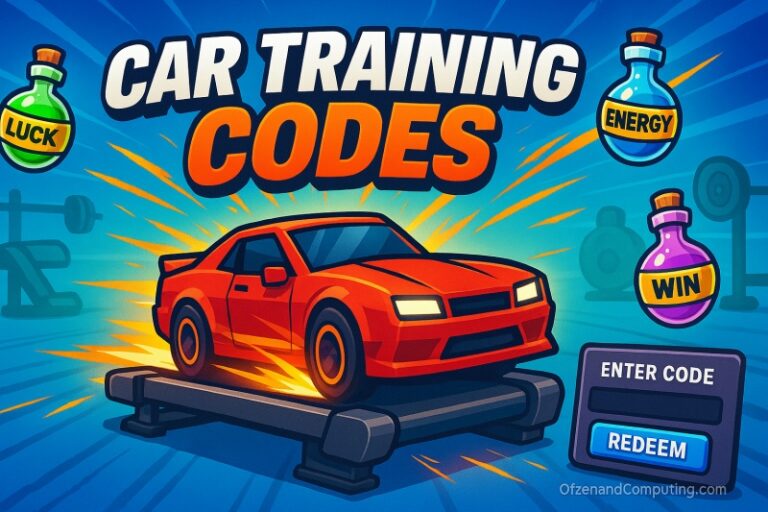 Roblox Car Training Codes (December 2025) 47 NEW Active Codes