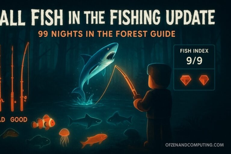 All Fish in 99 Nights in the Forest Fishing Update (March 2026)