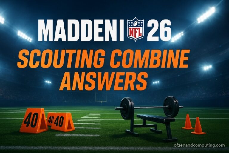 Complete Madden NFL 26 Scouting Combine Answers March 2026
