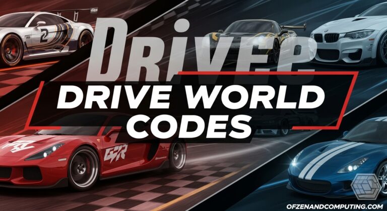 Drive World Codes (December 2025) 65+ New Active Codes