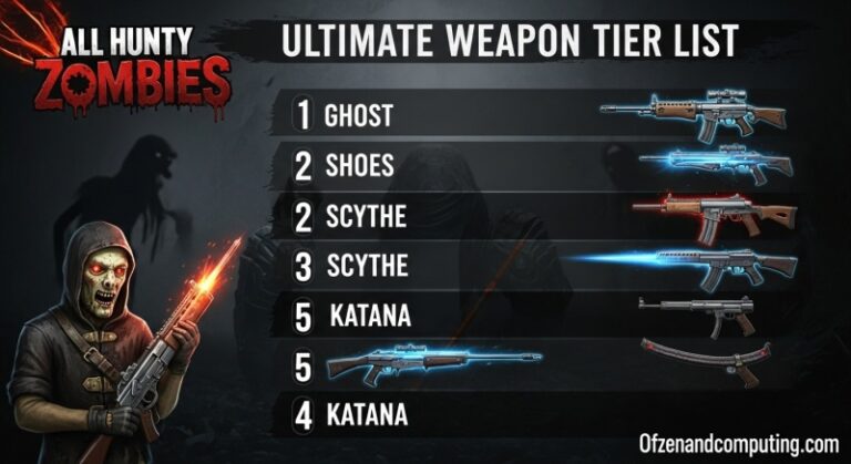 Hunty Zombies Weapon Tier List - Complete (March 2026) Guide