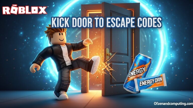 Roblox Kick Door To Escape Codes (March 2026) x1 Energy Drink & x1 ...