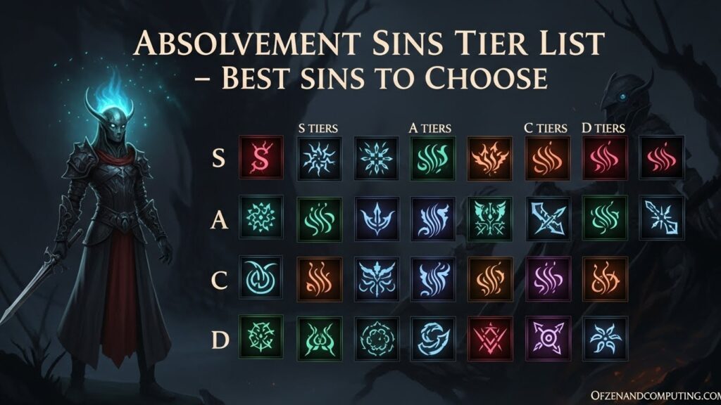 Absolvement Sins Tier List (March 2026) Best Sins Ranked