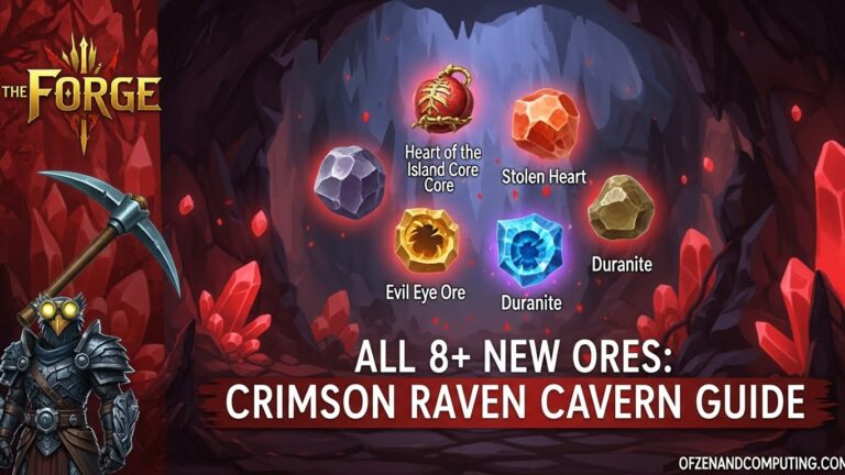 The Forge Crimson Raven Cavern Guide (March2026) All New Ores